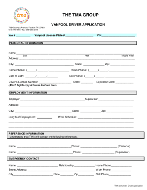 Fillable Online Driver Application - Motor Vehicle Record Disclosure ...