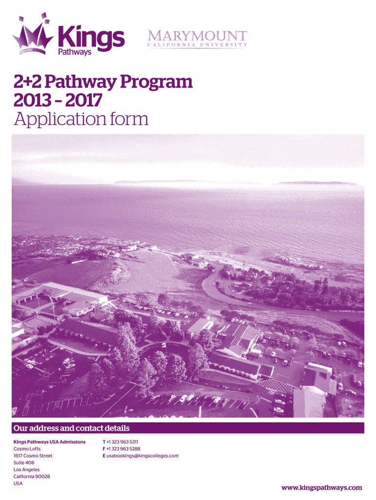 Fillable Online 22 Pathway Program 2013 2017 Application form Fax Email ...
