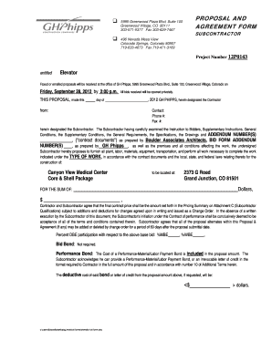 Fillable Online Elevator Bid Form Fax Email Print - pdfFiller