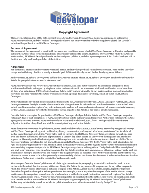 Fillable Online Copyright Contract.ID2 - REALbasic Developer Magazine ...