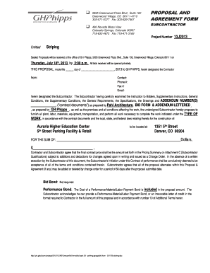 Fillable Online Striping Bid Form Fax Email Print - pdfFiller