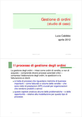 Compilabile Online cabibbo dia uniroma3 Gestione di ordini - Luca ...