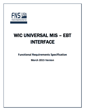 Fillable Online fns usda WIC Universal MIS EBT Interface - USDA Food ...
