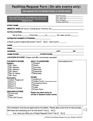 Fillable Online pdxchurch Facilities Request Form (On-site events only ...