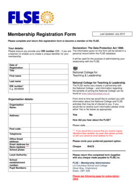 Fillable Online flse org uk%2findex Please complete and return this ...