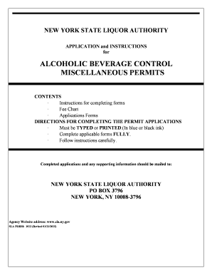 Fillable Online sla ny NEW YORK STATE LIQUOR AUTHORITY APPLICATION and ...