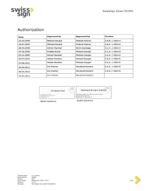Fillable Online SwissSign Silver CP/CPS Fax Email Print - pdfFiller