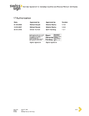 Fillable Online End-User Agreement for SwissSign Qualified and Personal ...