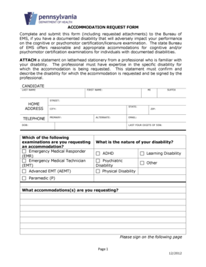 Fillable Online emmco Special Education Accommodation Request Form pdf ...