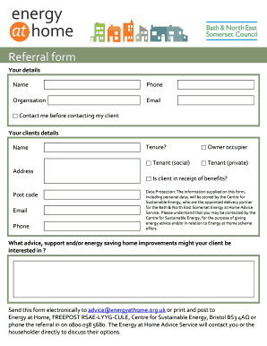 Fillable Online cse org Referral form - Welcome Centre for Sustainable ...