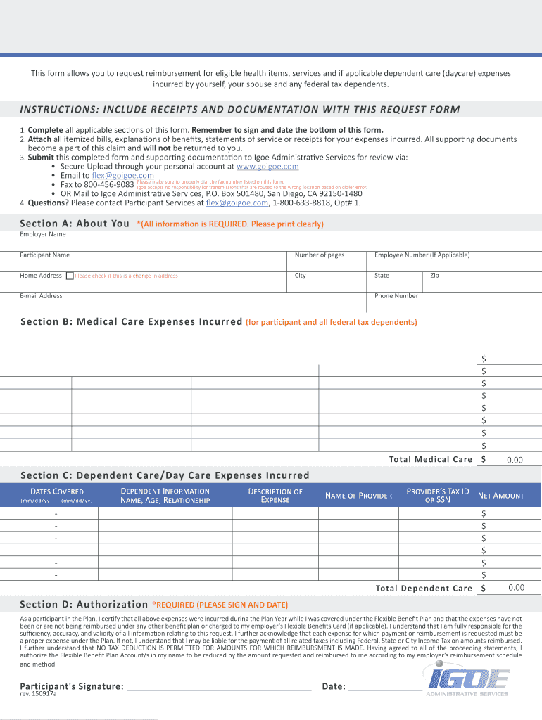 Fillable Online INSTRUCTIONS: INCLUDE RECEIPTS AND DOCUMENTATION WITH THIS REQUEST FORM 1 Fax ...