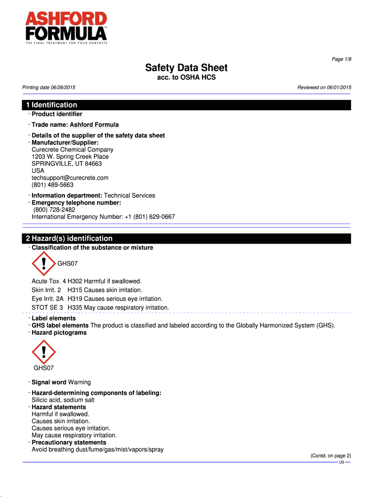 Fillable Online Ashford Formula Ashford Formula Fax Email Print - pdfFiller