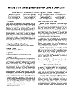 Fillable Online MinExp-Card: Limiting Data Collection Using a Smart ...