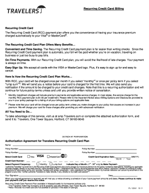 Fillable Online The Recurring Credit Card (RCC) payment plan offers you ...