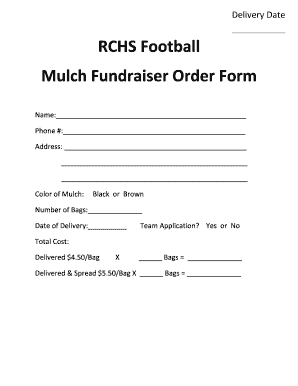 Fillable Online rockcastle kyschools RCHS Football Mulch Fundraiser ...
