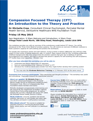 Fillable Online Compassion Focused Therapy (CFT) Fax Email Print ...