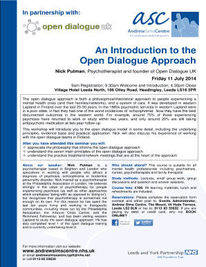 Fillable Online Open Dialogue Approach Fax Email Print - pdfFiller