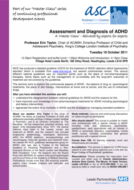 Fillable Online Assessment and Diagnosis of ADHD Fax Email Print ...