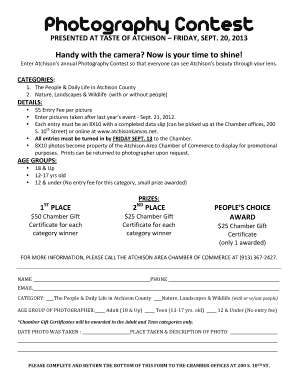 Fillable Online atchisonkansas Photography ContestWebEntryForm.docx ...