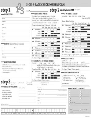 Fillable Online 3-on-a-page Checks Order Form - Wilmer Fax Email Print ...