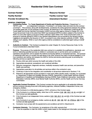 Fillable Online dfps state tx FY07ContractFINAL.doc Fax Email Print ...