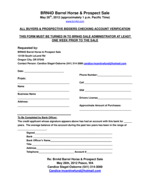 Fillable Online BRN4D Barrel Horse & Fax Email Print - pdfFiller