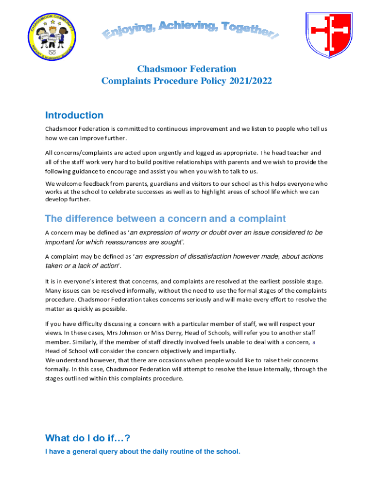 Fillable Online Student complaints and concerns - Federation University ...