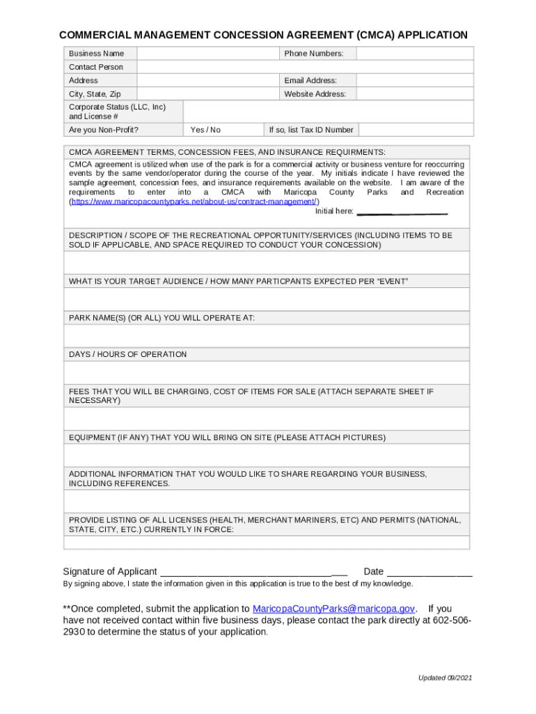 www.maricopacountyparks.netassets1COMMERCIAL MANAGEMENT CONCESSION AGREEMENT (CMCA) APPLICATION ...