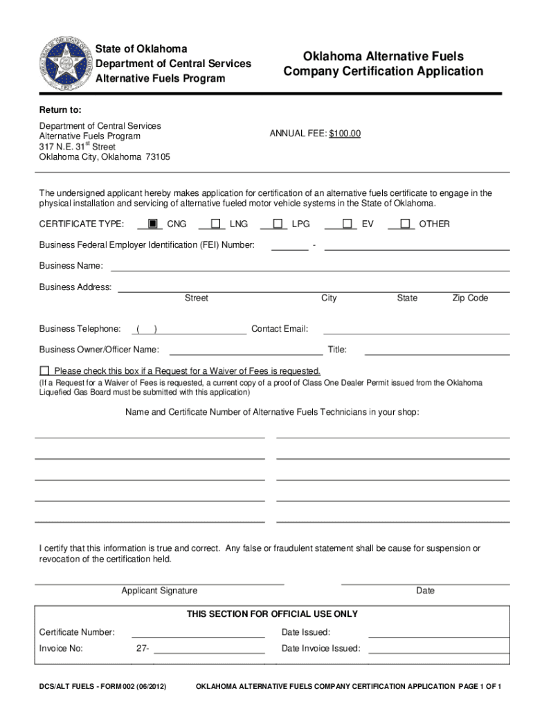 Fillable Online www.ok.govdcssearchdocsState of Oklahoma Process for Obtaining Department of ...