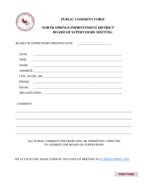 Fillable Online nsidfl.gov PDF public-comment-form+instructionsTips for ...