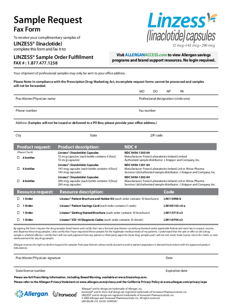 Fillable Online hcp.osphena.comosphena-order-samples-formSAMPLE REQUEST FAX FORM FAX TO 973-644 ...