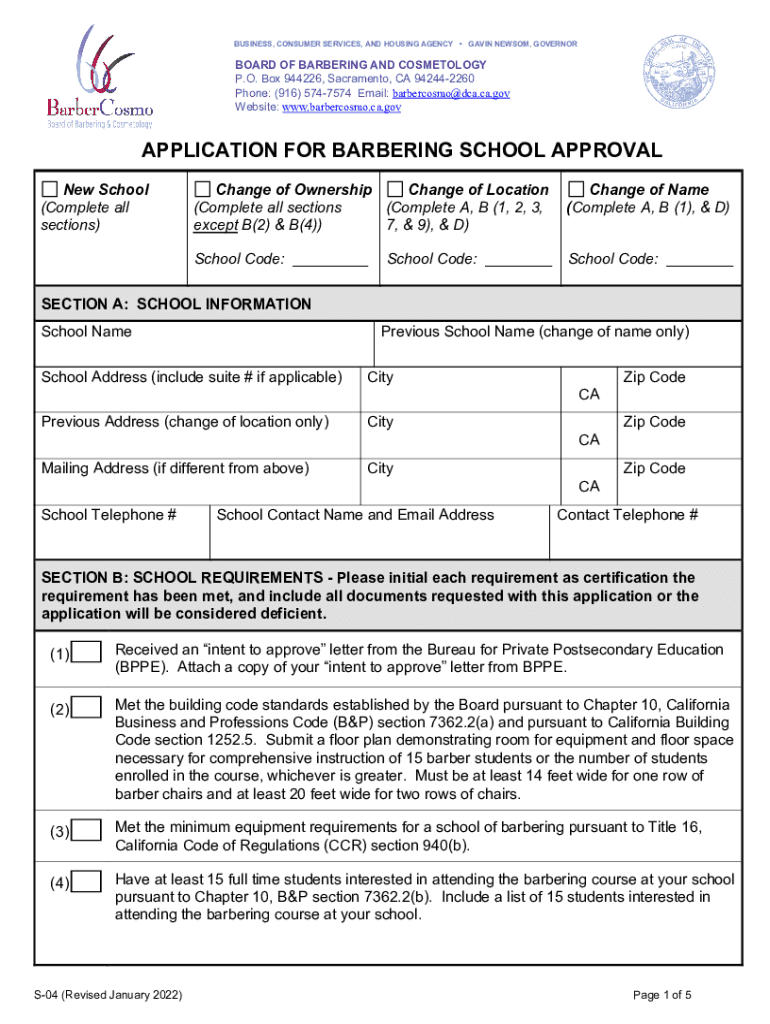 Fillable Online barbercosmo ca APPLICATION FOR BARBERING SCHOOL ...