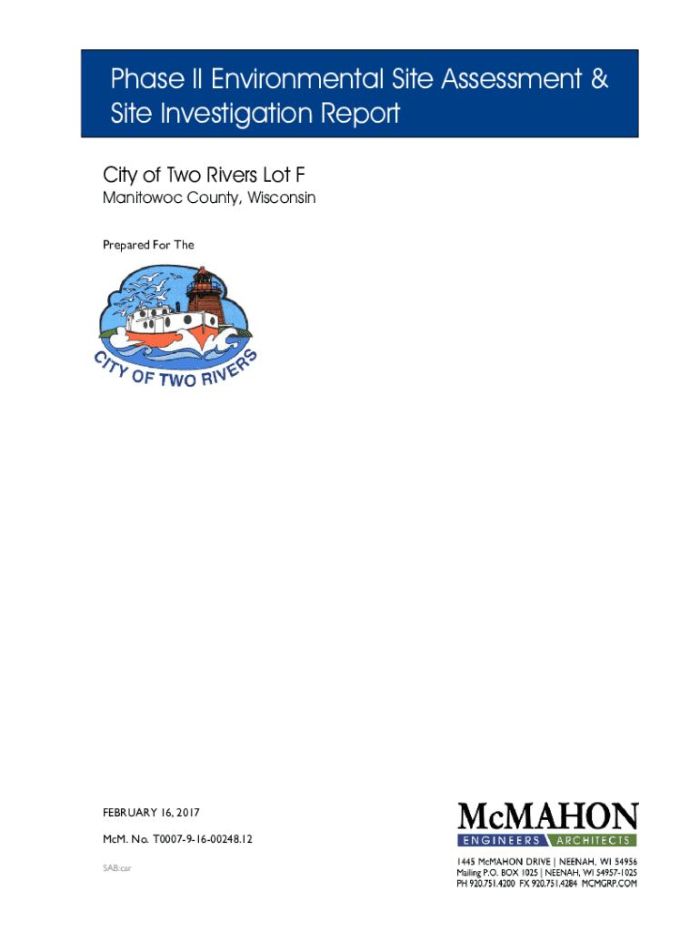 Fillable Online dnr wi Phase II Environmental Site Assessment & Site ...