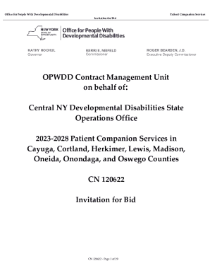 Fillable Online opwdd ny OPWDD Contract Management Unit on behalf of ...