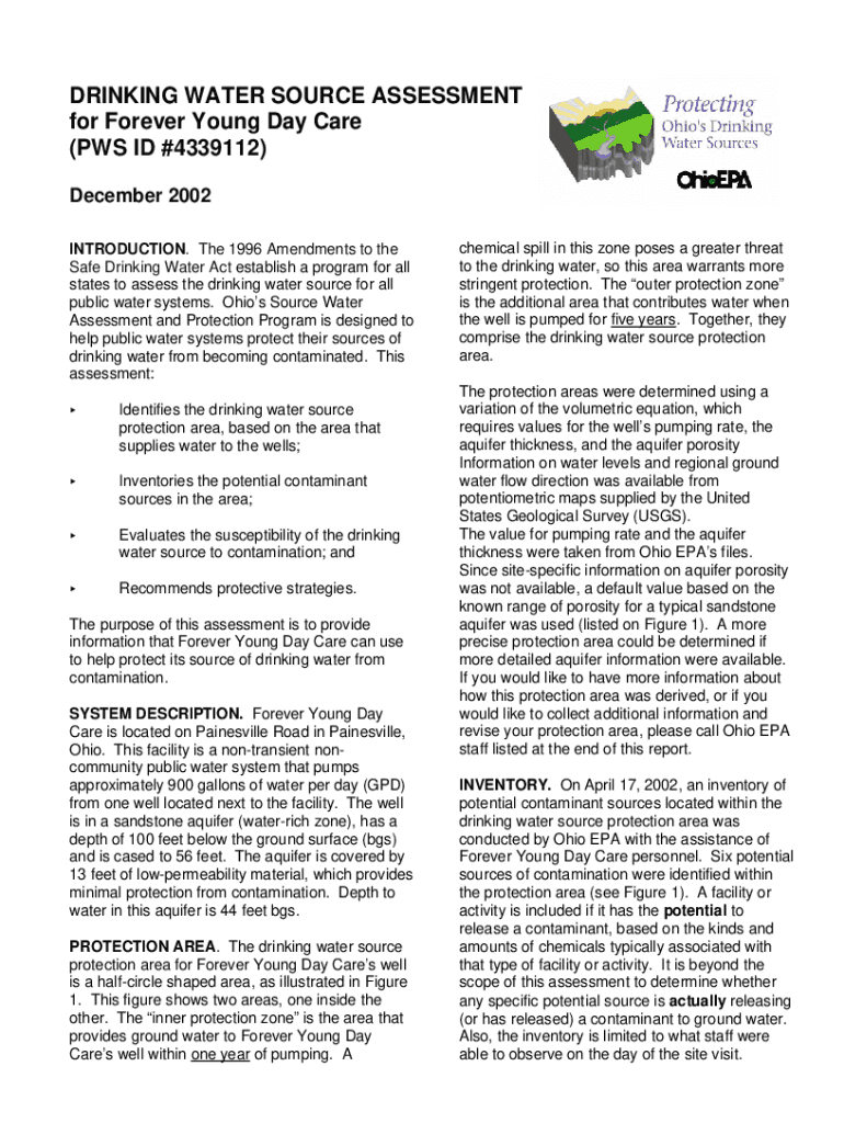 Fillable Online wwwapp epa ohio Source Water AssessmentsUS EPASource ...