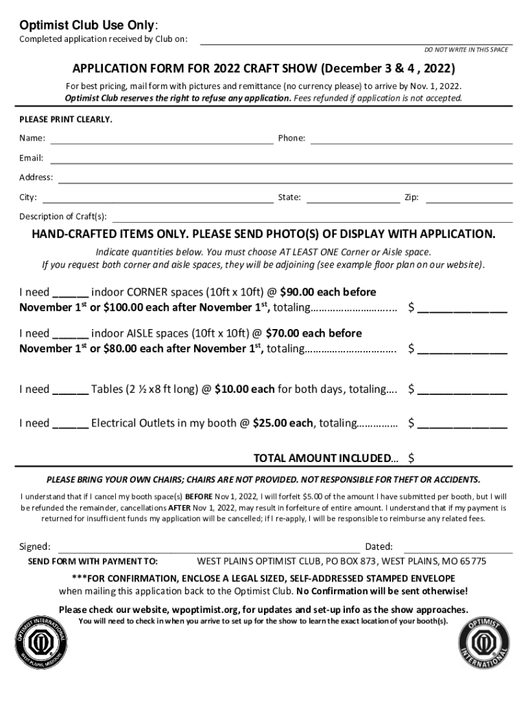 Fillable Online optimistclubofgreatervienna.orgjoinapplicationOptimist Membership Application ...