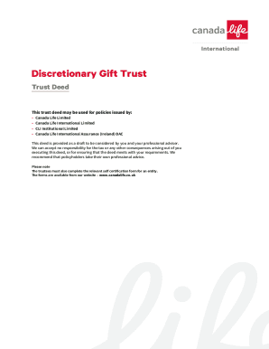 Fillable Online documents canadalife co documents.canadalife.co.ukdiscretionary ...