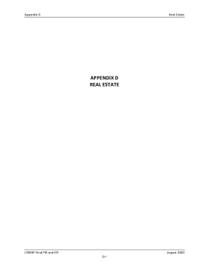 Fillable Online APPENDIX D REAL ESTATE - United States Army Fax Email ...