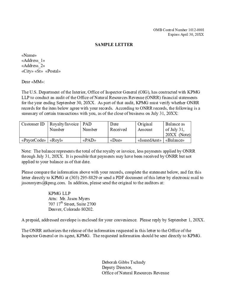 Fillable Online OMB Control Number 1012-0001 Fax Email Print - pdfFiller