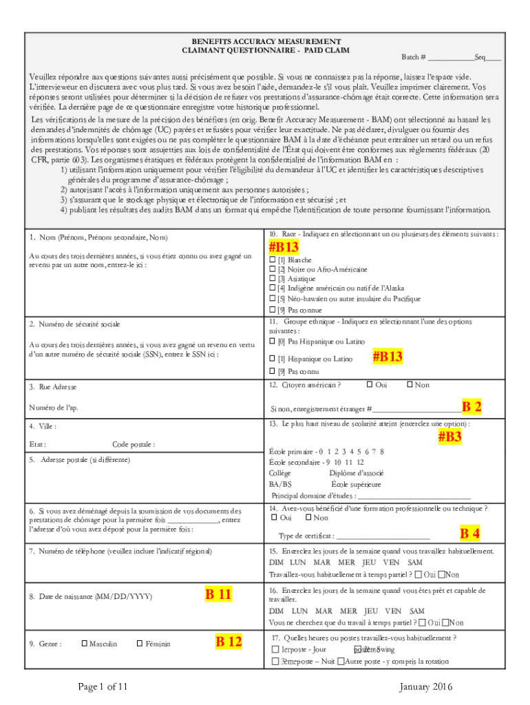 Fillable Online does.dc.govsitesdefaultBENEFITS ACCURACY MEASUREMENT ...