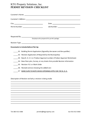 Fillable Online Permit revision checklist.docx Fax Email Print - pdfFiller
