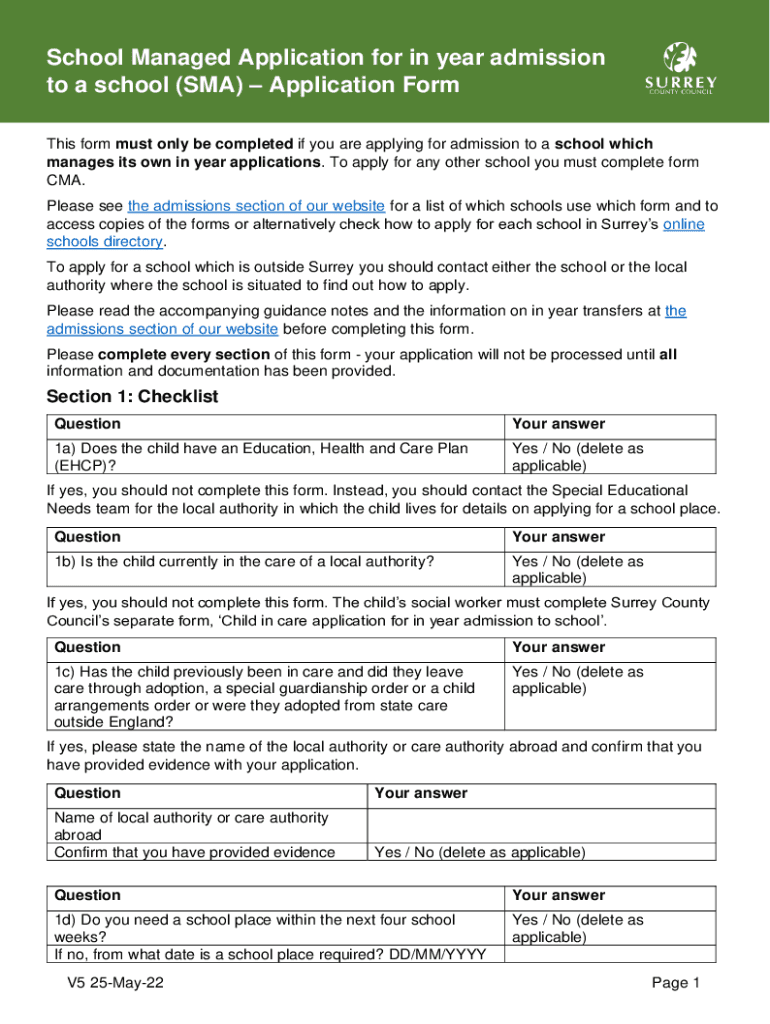 Fillable Online School admissions: How to apply - GOV.UKStep 4 ...