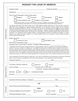 Fillable Online Request Leave of absence 2-11 interactive form.pdf Fax ...