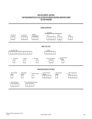 Fillable Online TDRS Form Reports for TANF Sections 1 Fax Email Print ...