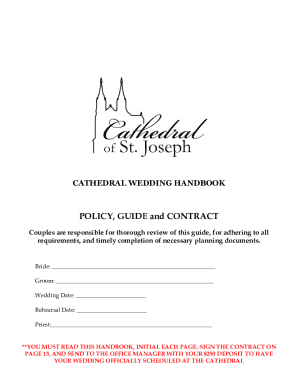 Fillable Online Catholic Wedding Program Template: Wording & Info - The ...