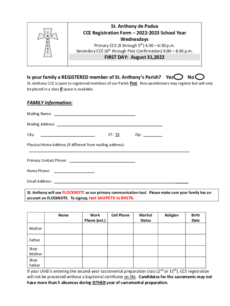 Fillable Online St. Anthony de Padua CCE Registration Form - cloudfront ...