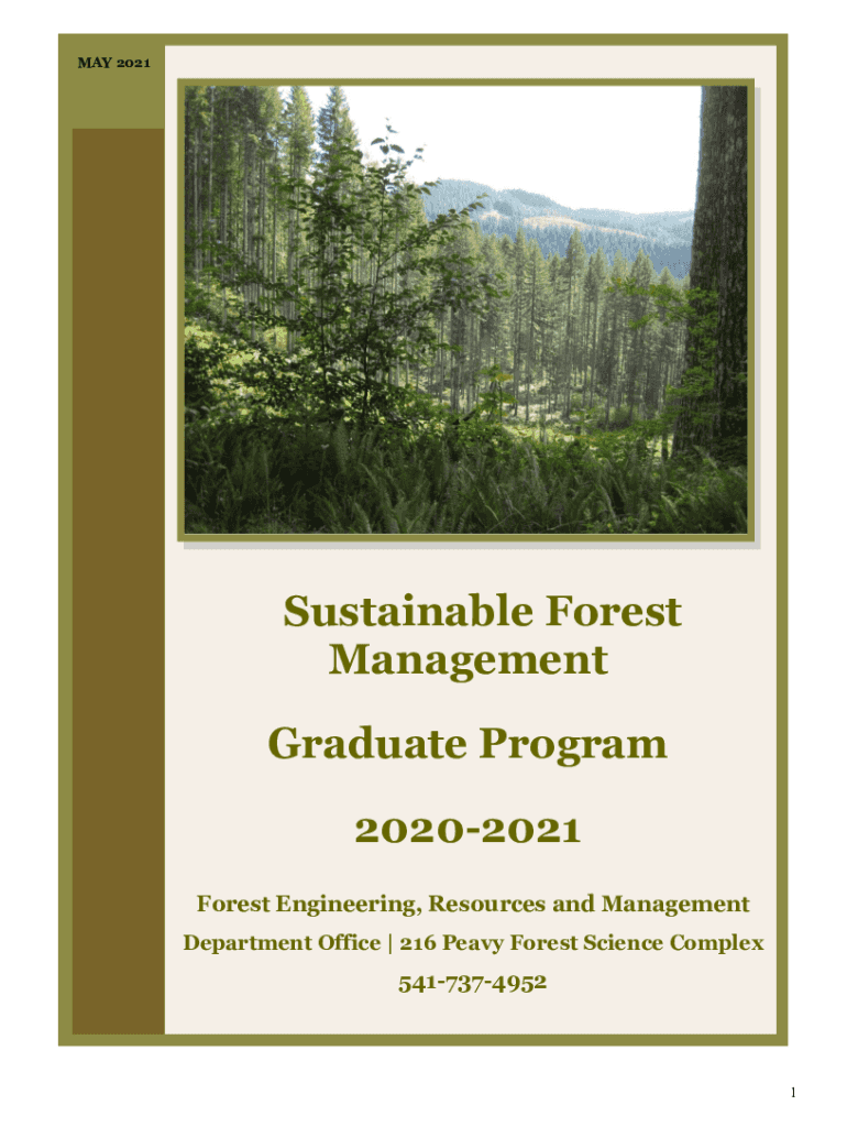 Fillable Online ferm forestry oregonstate SFM Admission Information Forest Engineering ...