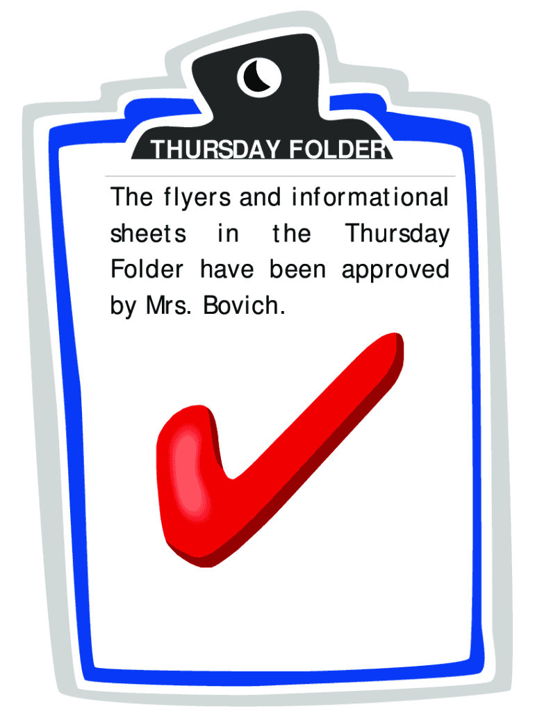 Fillable Online Thursday Virtual Folder Flyers / Thursday Virtual Folder 4th Grade Fax Email ...