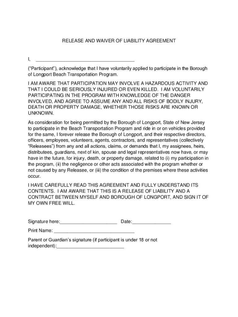 Fillable Online scoutingevent.comattachmentBSA127RELEASE AND WAIVER OF ...