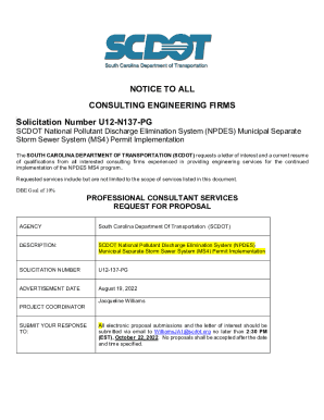Fillable Online info2.scdot.orgprofessionalservPSFilesNOTICE TO ALL ...